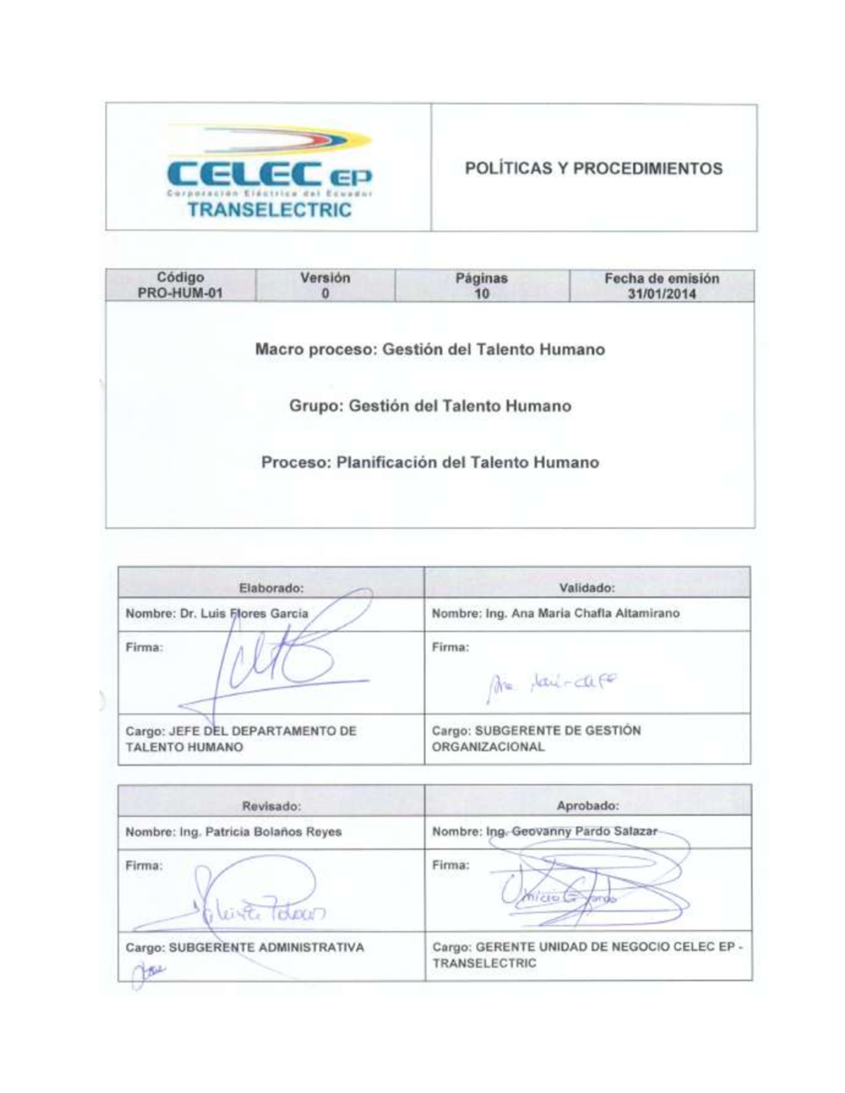 20 Planificacion del TTHH - Grupo: Gestión del Talento Humano Proceso ...