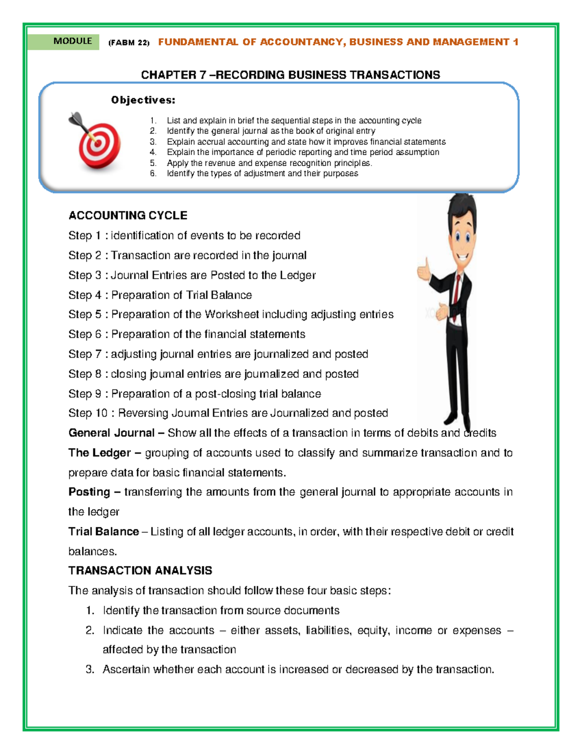 Lesson 7 Fundamental of Accounting - Take Notes Easy Access - (FABM 22 ...