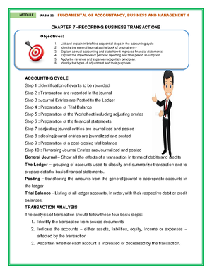 BSBA MAJOR COLLEGE BUSINESS RESEARCH GUIDE MODULE AND LECTURE CHAPTER ...