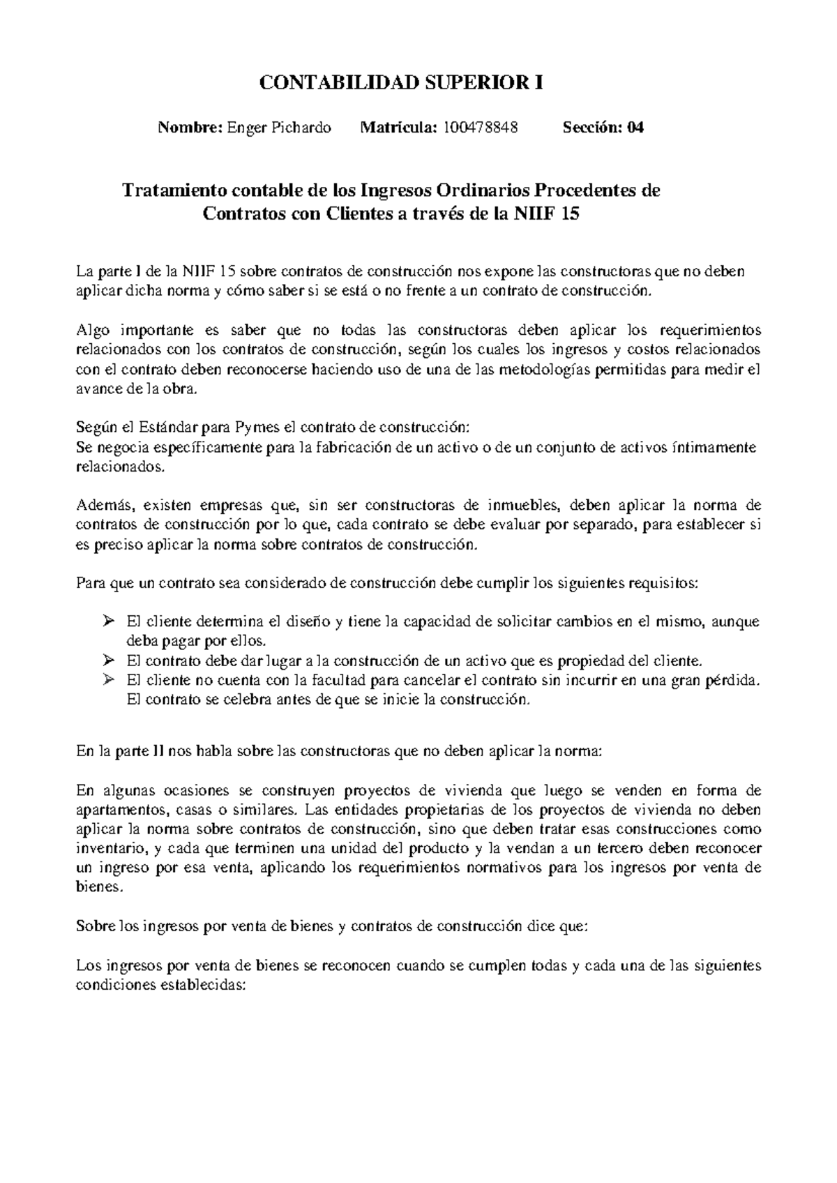 Tarea 2.1 Contabilidad Superior - CONTABILIDAD SUPERIOR I Nombre: Enger ...