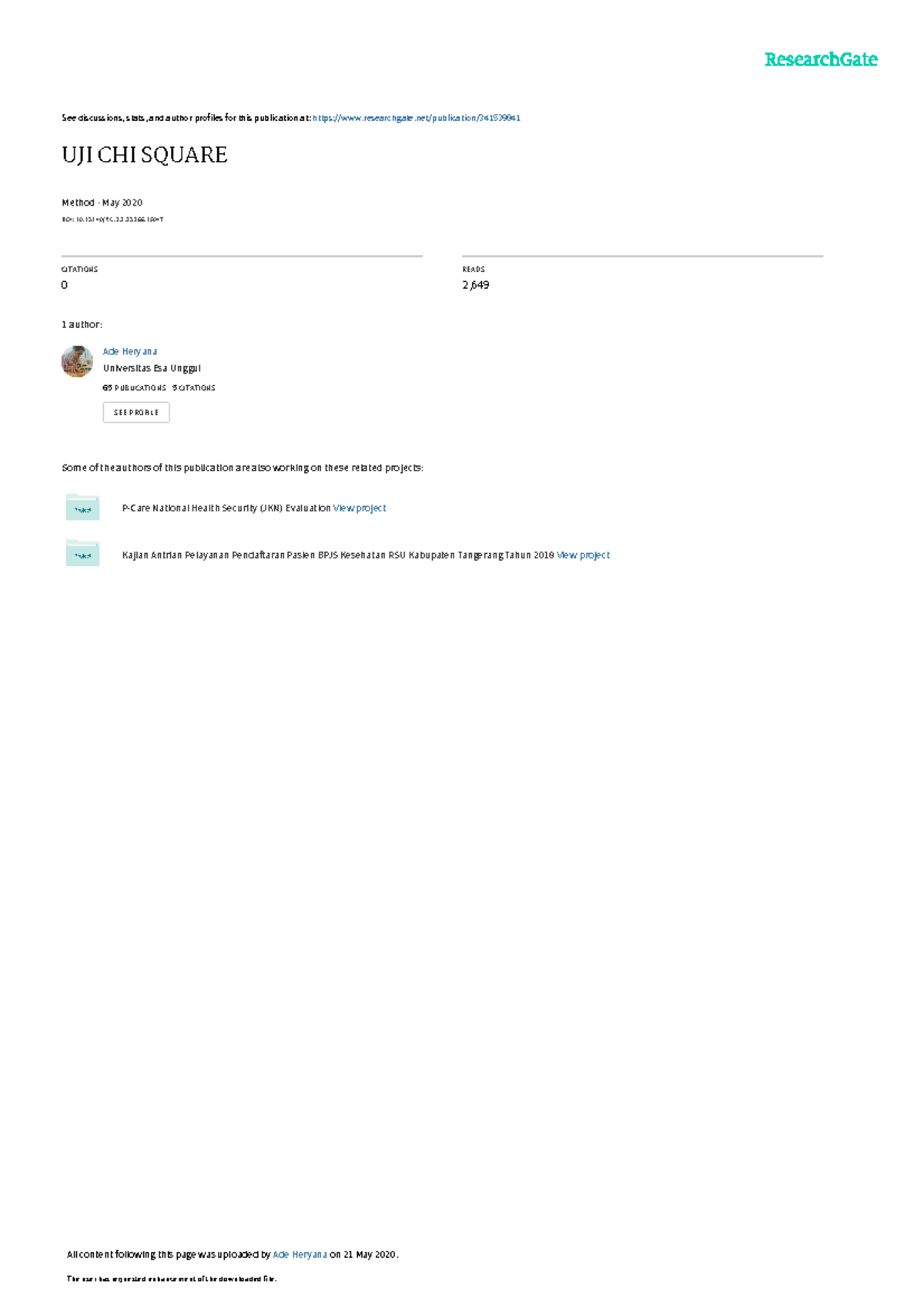 Chi square - Chi squre materi - See discussions, stats, and author ...