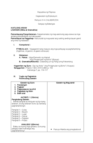 Malikhaing Pagsulat-performance task - Pagbasa at Pagsulat Tungo sa Pananaliksik - Studocu