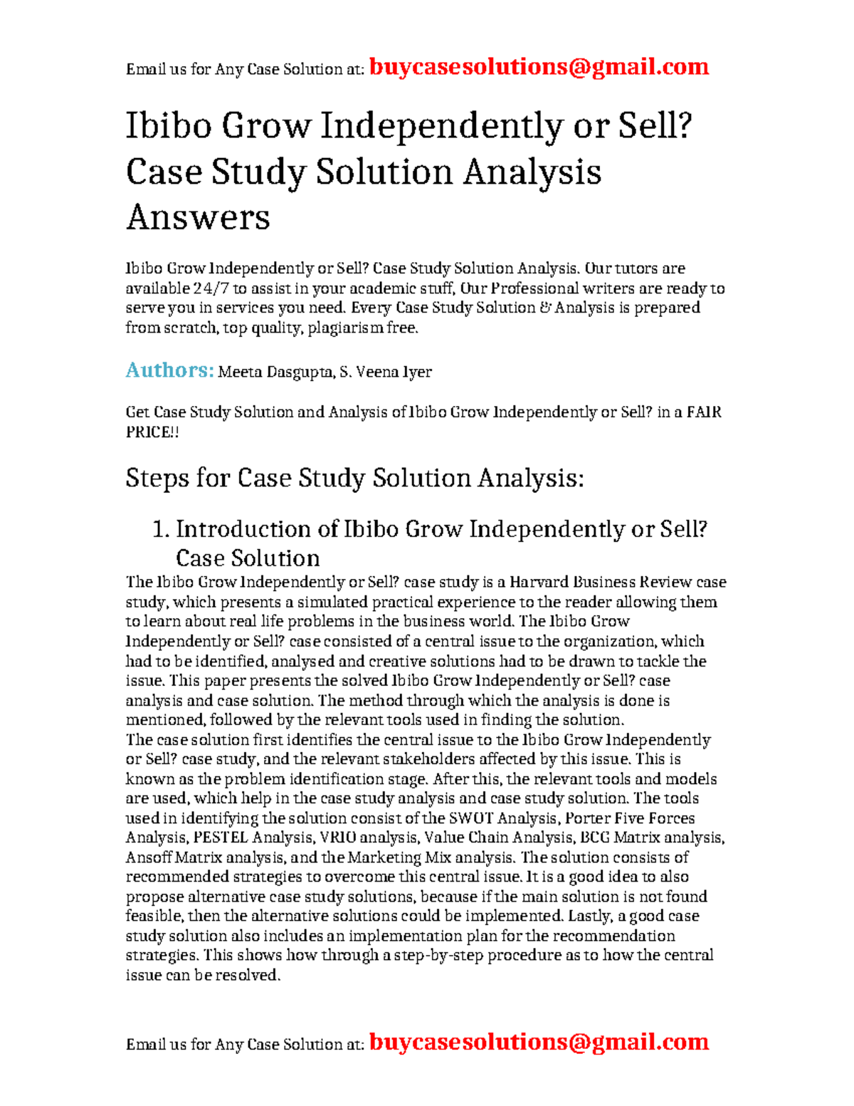 Case Solution ibibo Grow Independently or Sell - Ibibo Grow ...