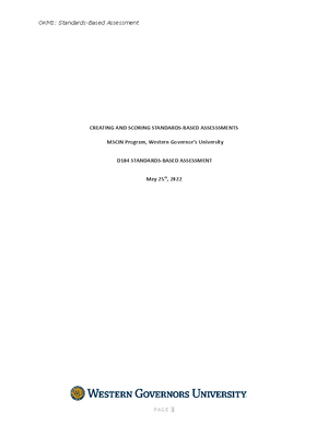 D184 Task 3 - assignment - Casey D184 Task 3: Analyzing Assessment Data A. 1. Student Overall ...