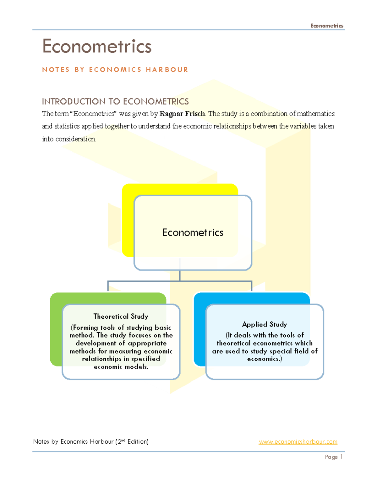 Ecotrix notes 1 - Notes by Economics Harbour (2nd Edition ...