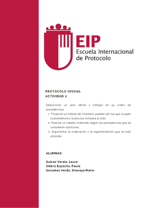 Escrito Protocolo Social - ¿Porqué es importante el protocolo social en ...