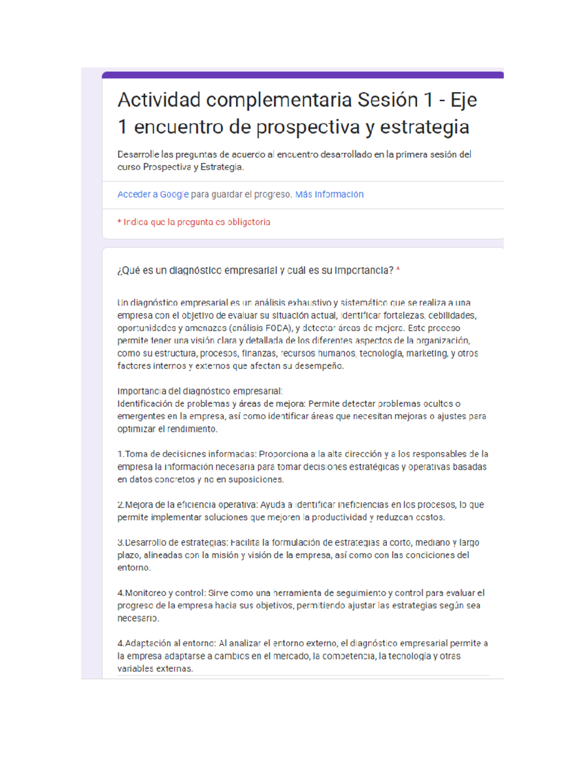Actividad sesion 1. Eje 1 Fundamentos de prospectiva - Actividad complementaria Sesión 1 Eje 1 ...