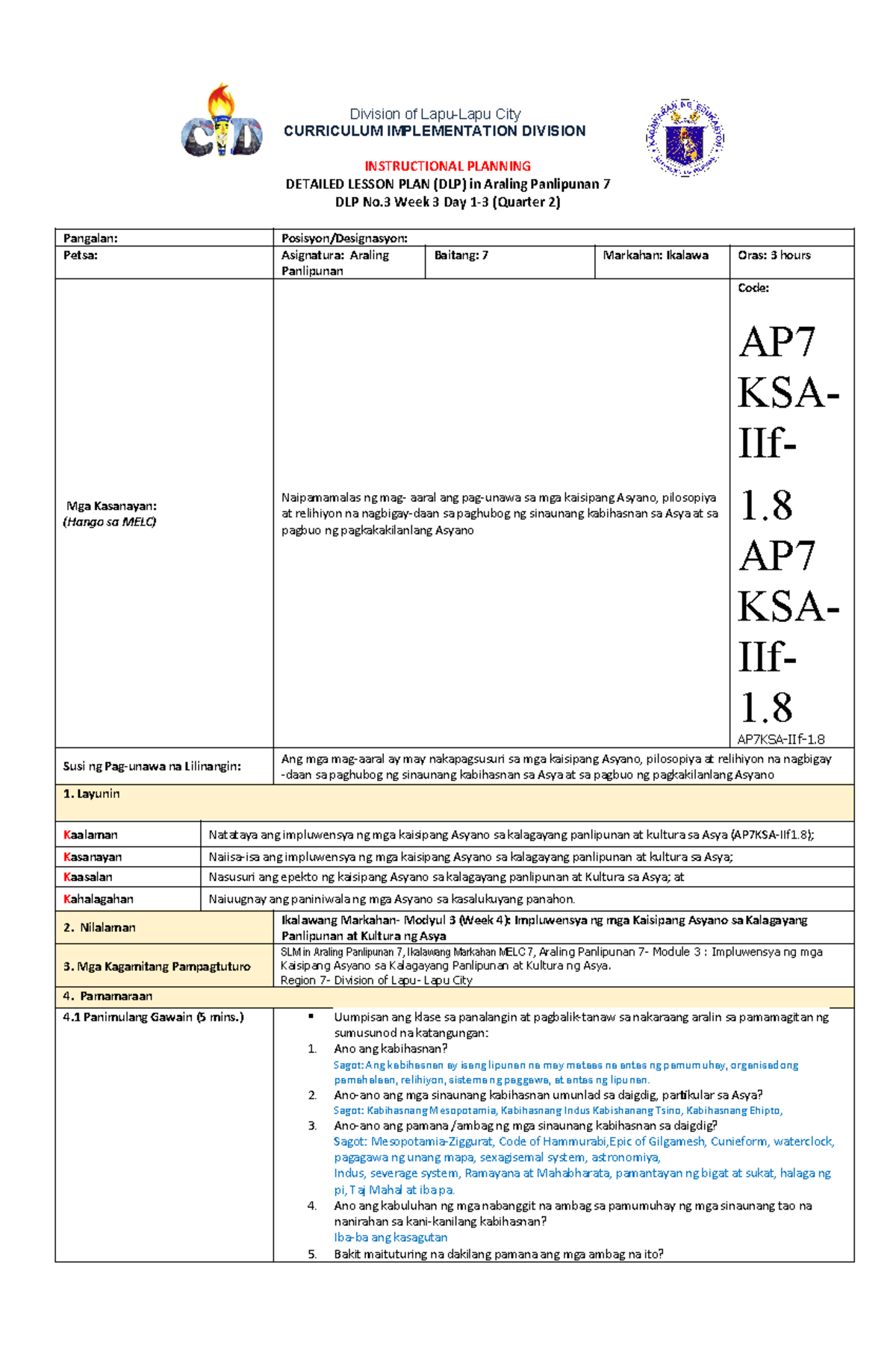 Pdfcoffee - basta pls - Division of Lapu-Lapu City CURRICULUM IMPLEMENTATION DIVISION ...