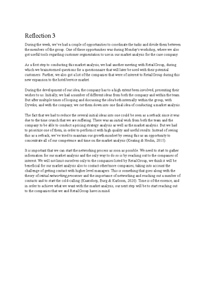 Reflection 5 - TEK700 - Reflection 5 During the final week of workshops ...