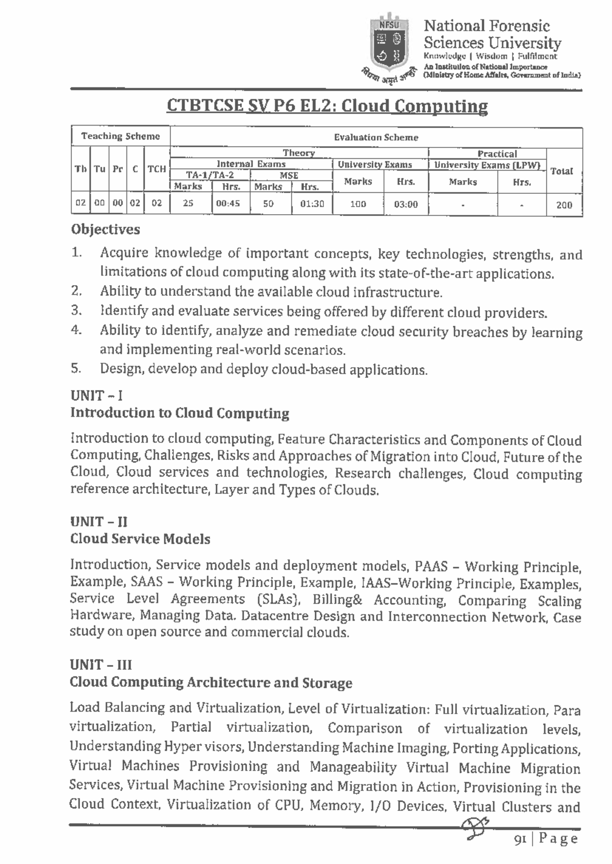 Cloud Computing B.tech 5th Sem - NFSU National Forensic Sciences University Knowledge Wisdom ...