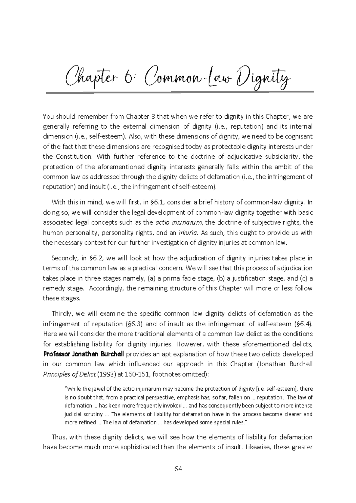 Chapter 6 2024-1 - Summary Neethling - Potgieter - Visser Law of Delict ...