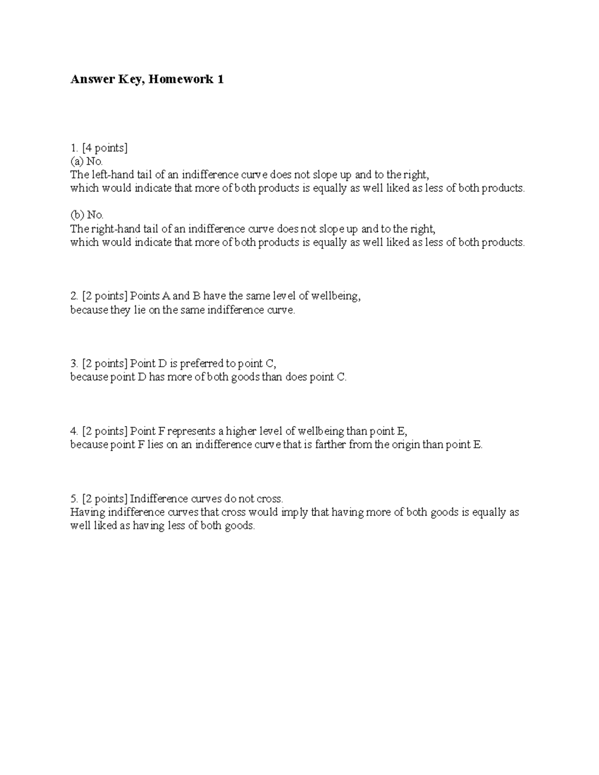 Answer Key, Homework 1 - S2018 - Answer Key, Homework 1 1. [4 points ...