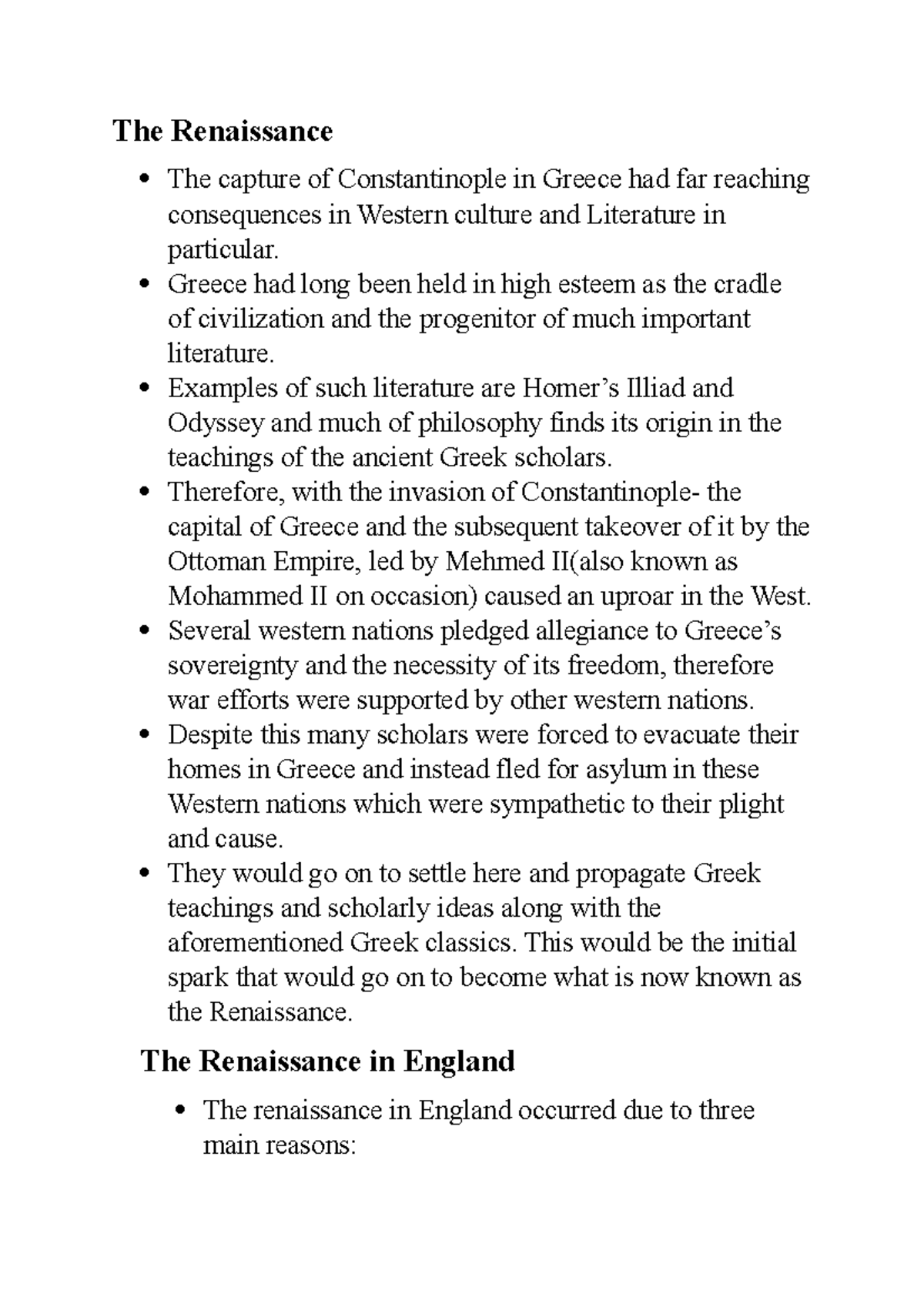 The Renaissance - A brief description of The Reniassance era - The ...