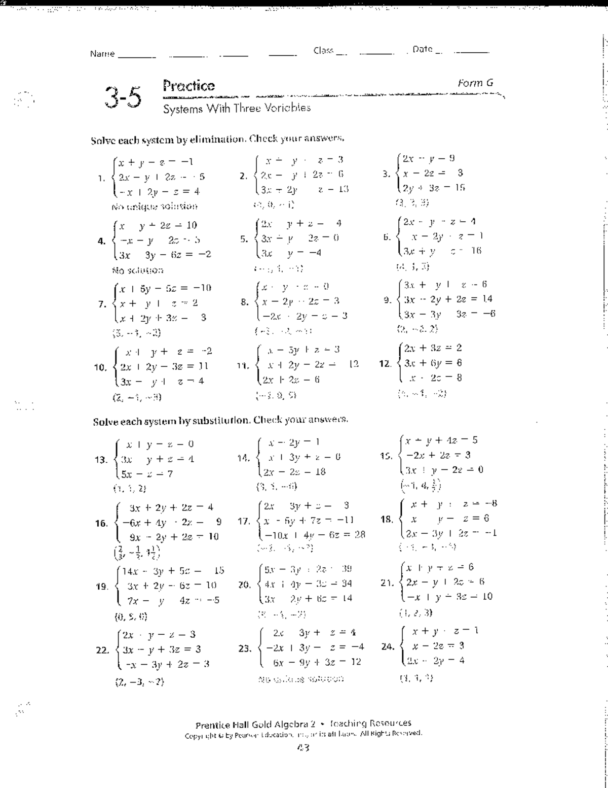 Classwork+3 - Unit 2 of Algebra 2 Honors at Langley High School FCPS ...