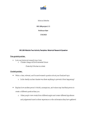 HUM-100 Short Answer Module One - Monica Mendez Hum- Module One- Short ...