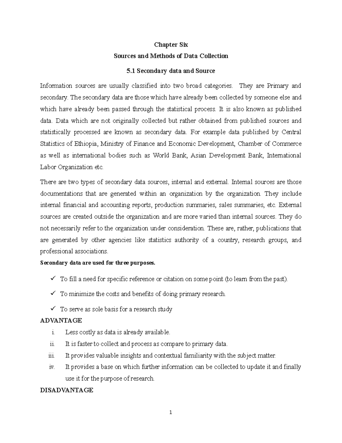 Chap 5 prnt - USE - Chapter Six Sources and Methods of Data Collection ...