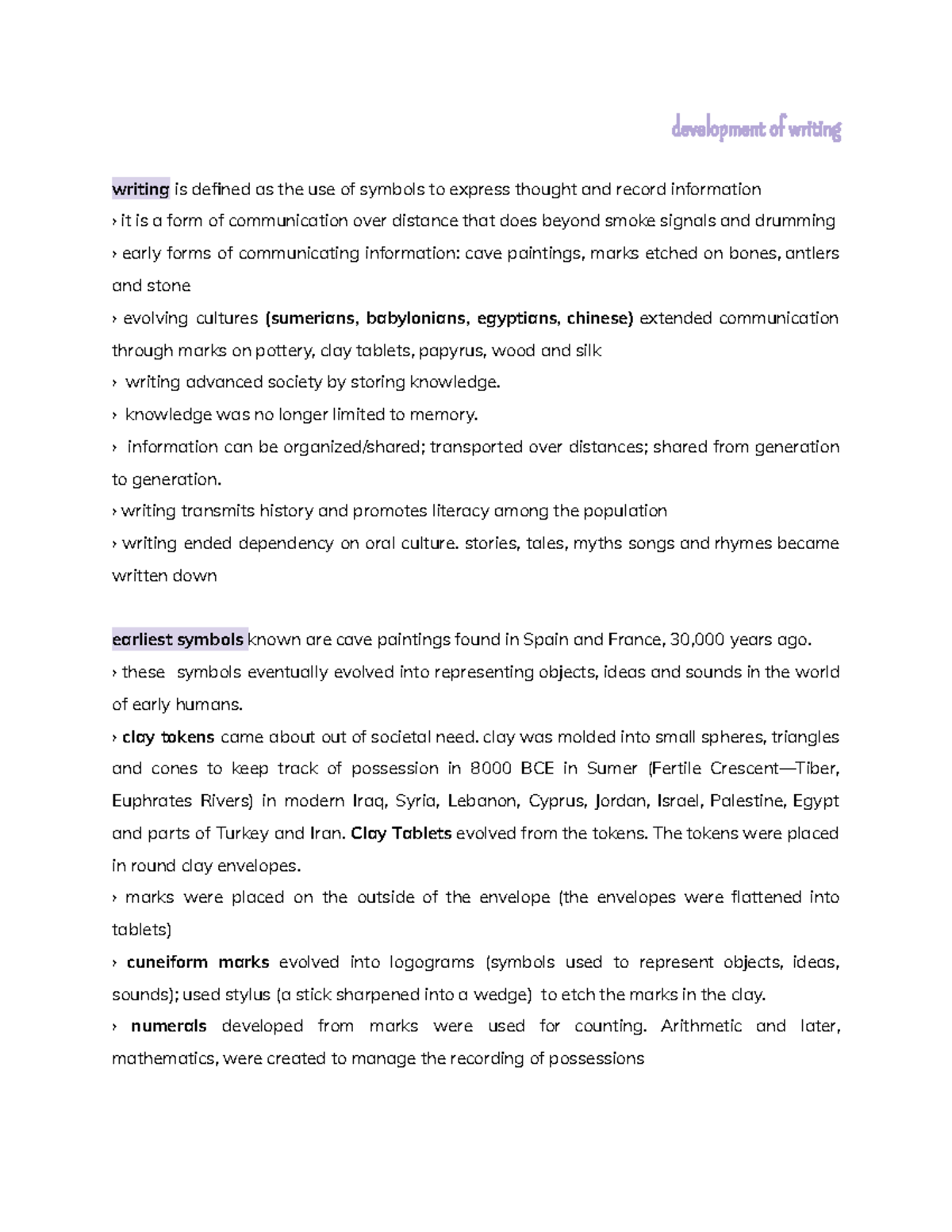 Comm. 209 - public speaking. - development of writing writing is deûned ...