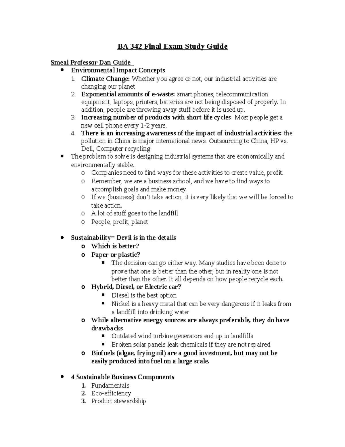 Docx - BA342 Final Exam Study Guide - BA 342 Final Exam Study Guide ...