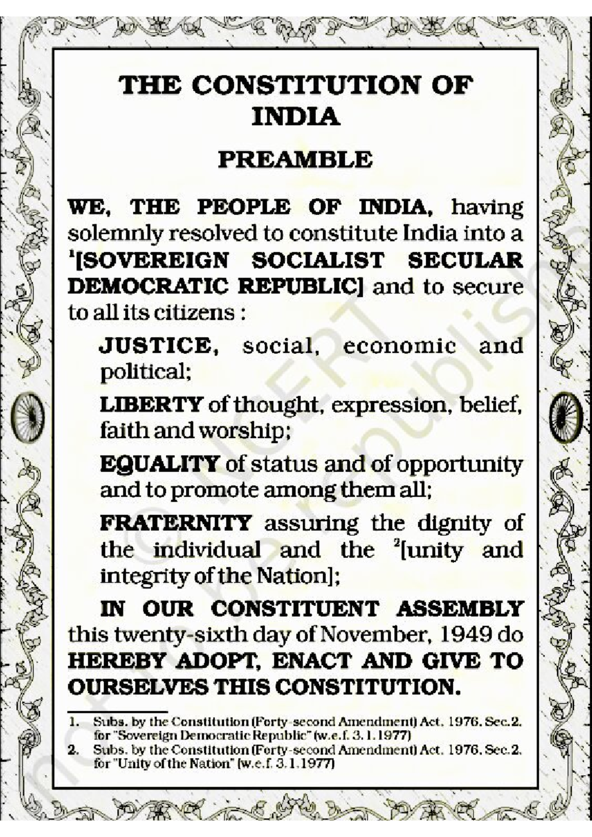 Preamble - THE CONSTITUTION OF INDIA PREAMBLE WE, THE PEOPLE OF INDIA ...