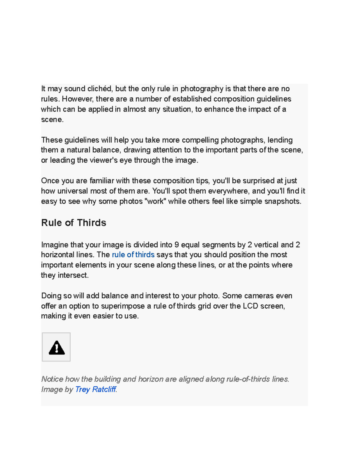 10 Top Photography Composition Rules - It may sound clichéd, but the ...