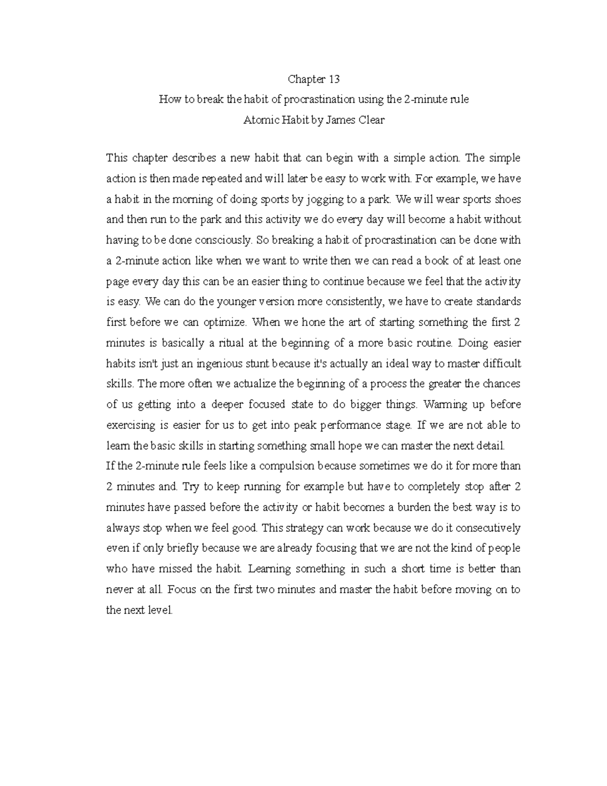 How to break the habit of procrastination using the 2-minute rule - The ...