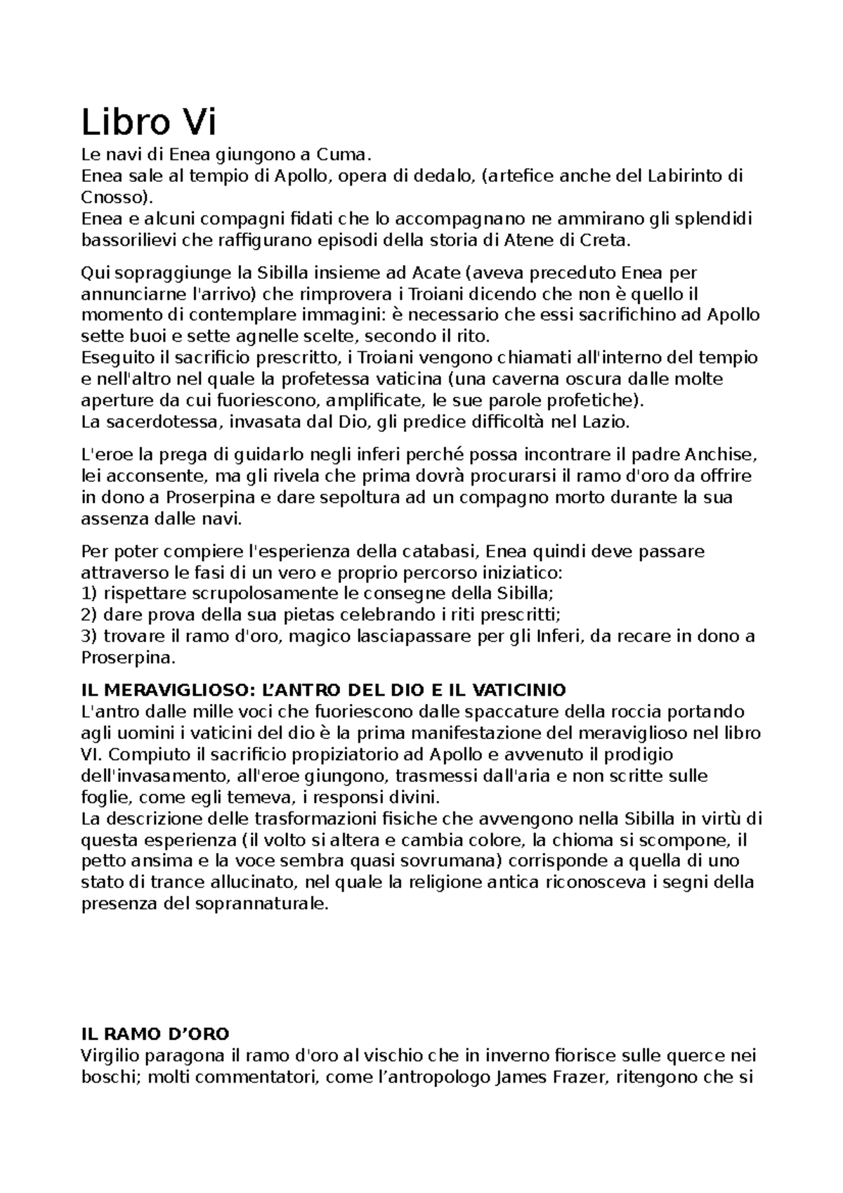 Libro VI Eneide - Libro Vi Le navi di Enea giungono a Cuma. Enea sale al tempio di Apollo, opera ...