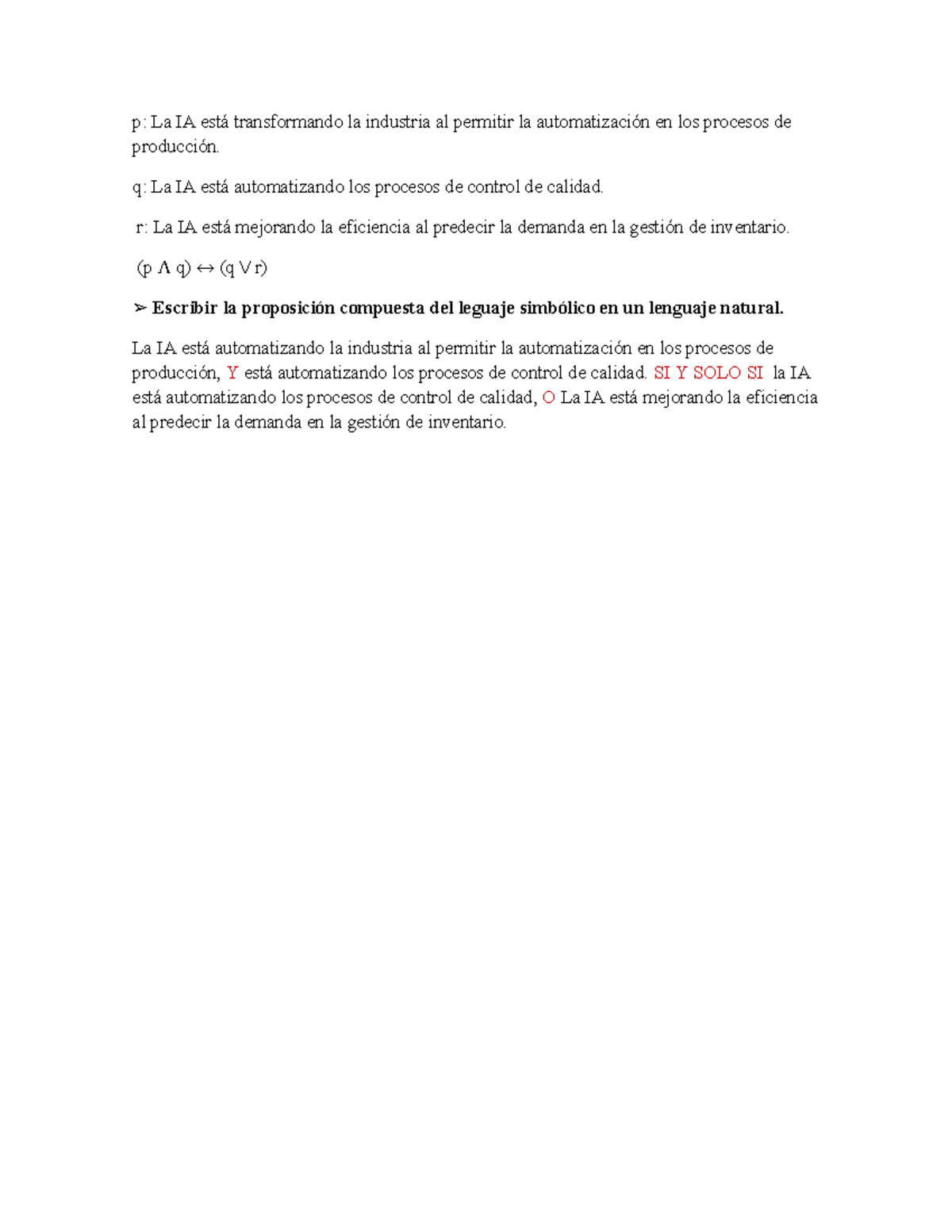 Aporte 1 logica mat - hoaaa - p: La IA está transformando la industria ...