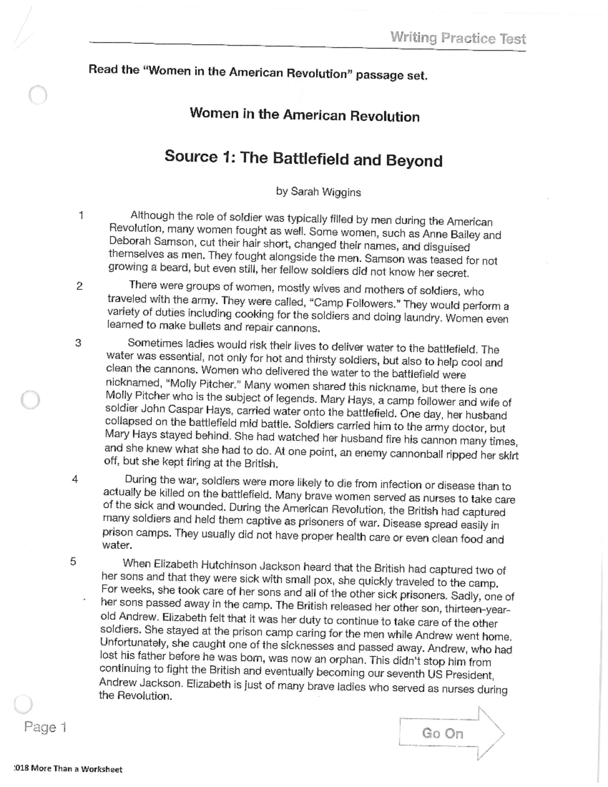 Women in the American Revolution Text Set a4c8085f-6232-41d8-80af ...