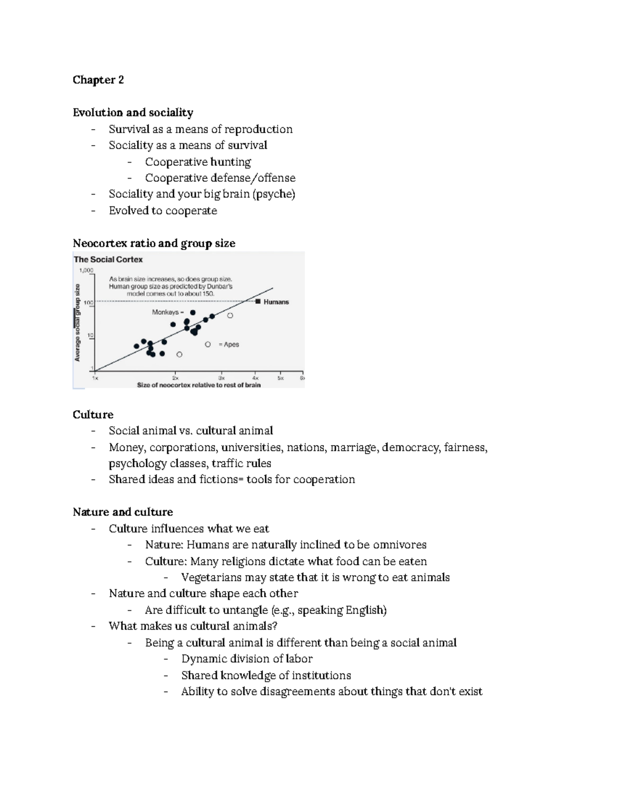 Chapter 2: evolution and sociality - Chapter 2 Evolution and sociality ...