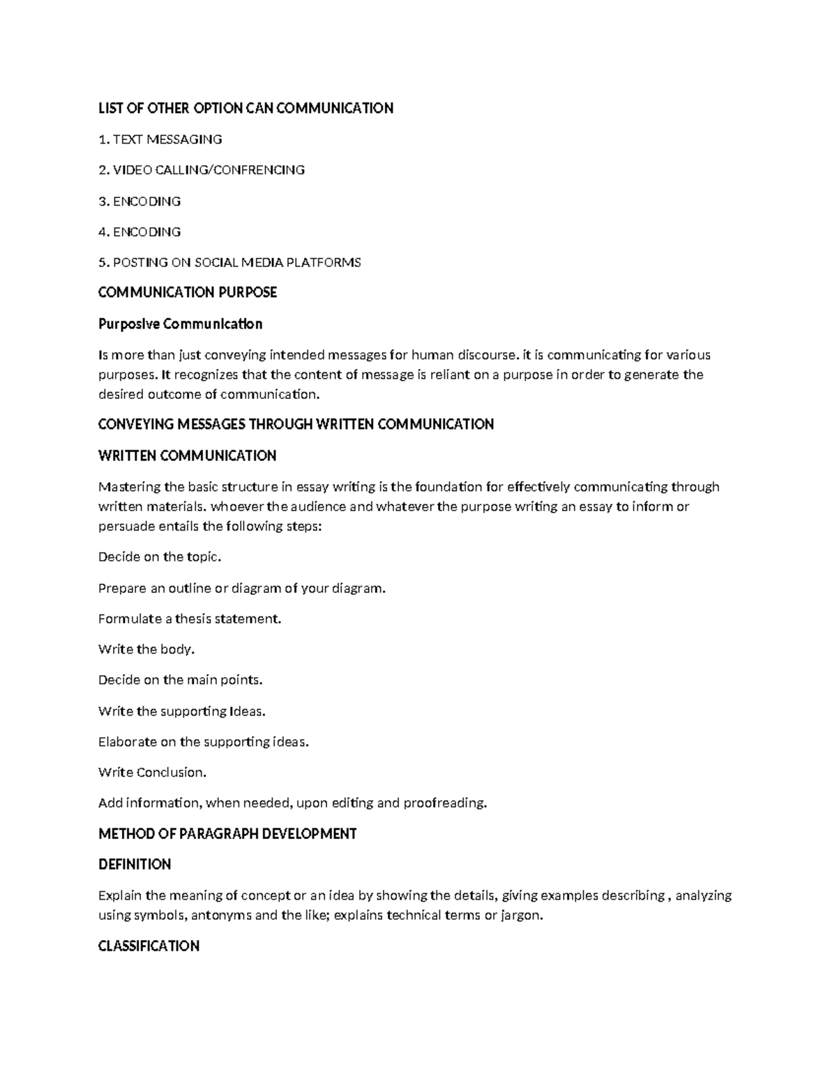 Handouts-Purposive-Communication - LIST OF OTHER OPTION CAN ...