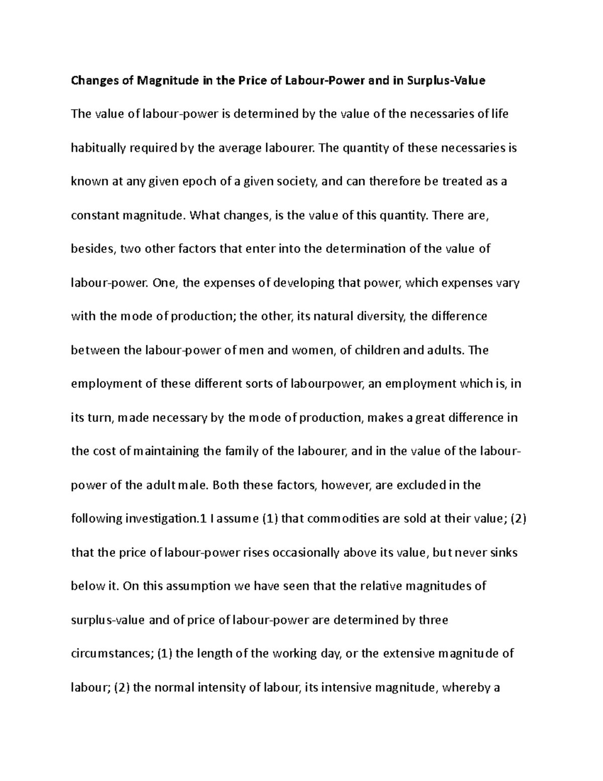 AP-SOSC-2340 Labour-Power - Changes of Magnitude in the Price of Labour ...