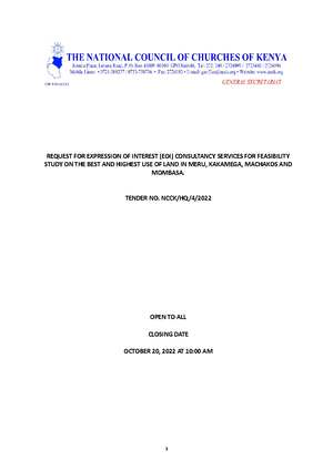 Expression OF Interest Advert - EXPRESSION OF INTEREST (EOI) The ...