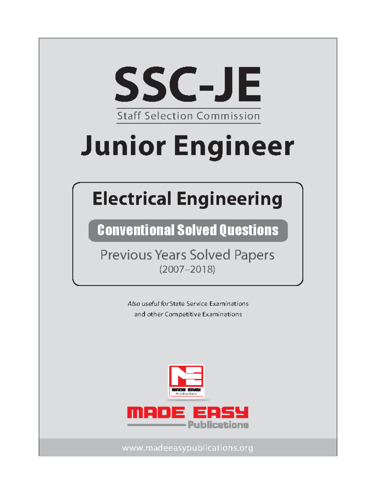 Electrical SSC-JE Sample Paper - Junior Engineer SSC-JE Staff Selection ...