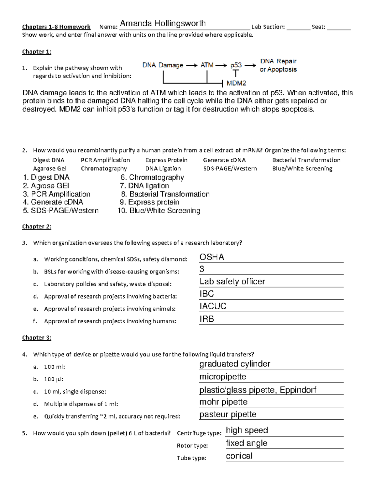 Chapters 1-6 Homework-filled out - Chapters 1-6 Homework Name: - Studocu