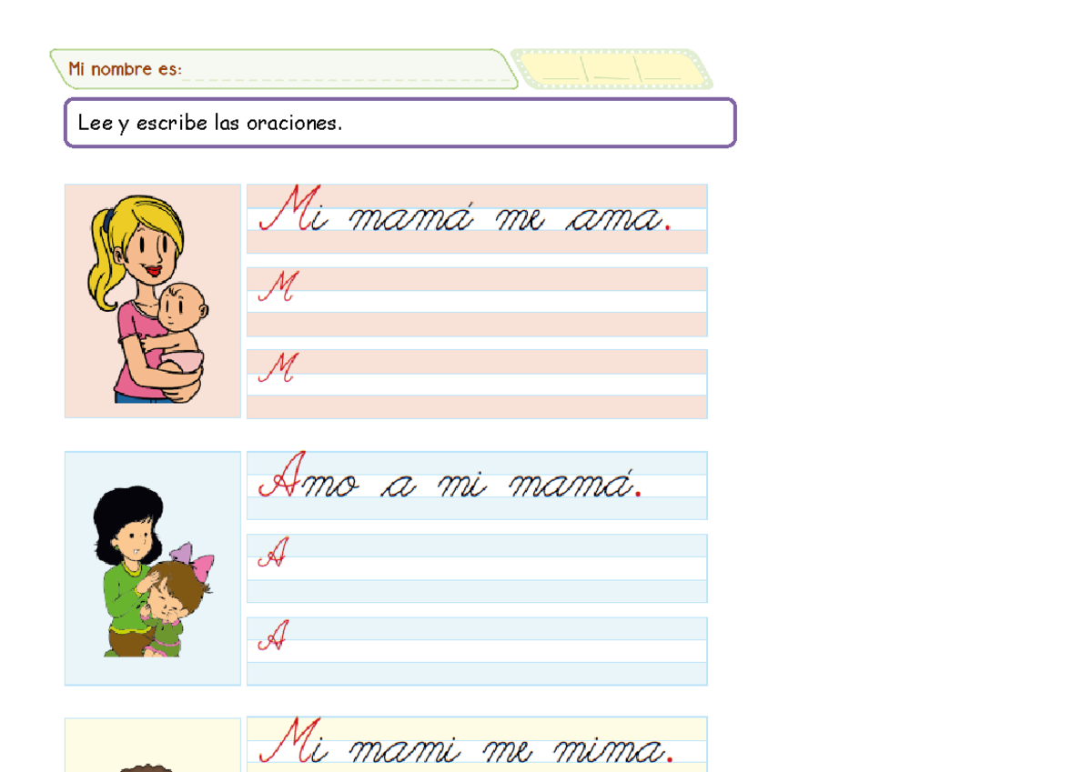 Material 05 AÑOS Curso Comunicacion - Lee y escribe las oraciones ...