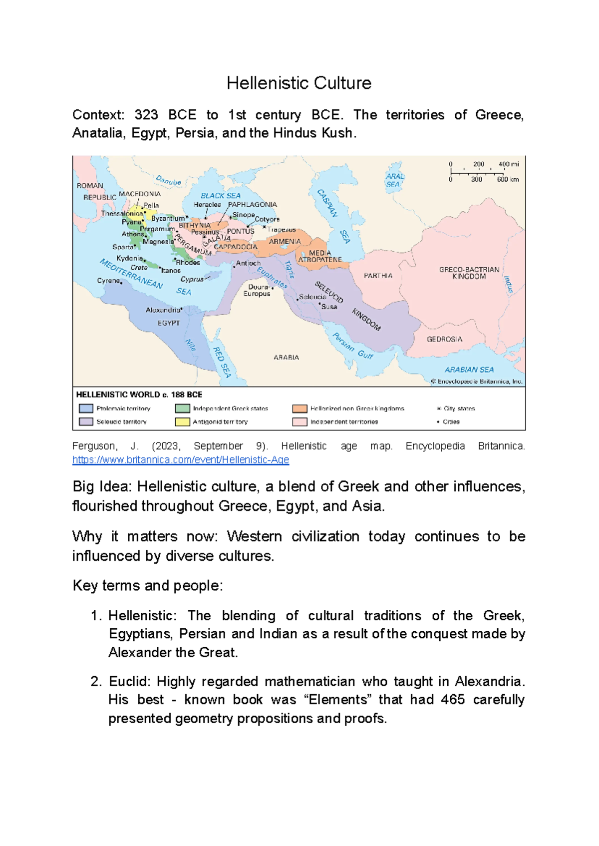 Lesson 12 Module 3 Chapter 2 Hellenistic Culture (3rd to 2nd century ...