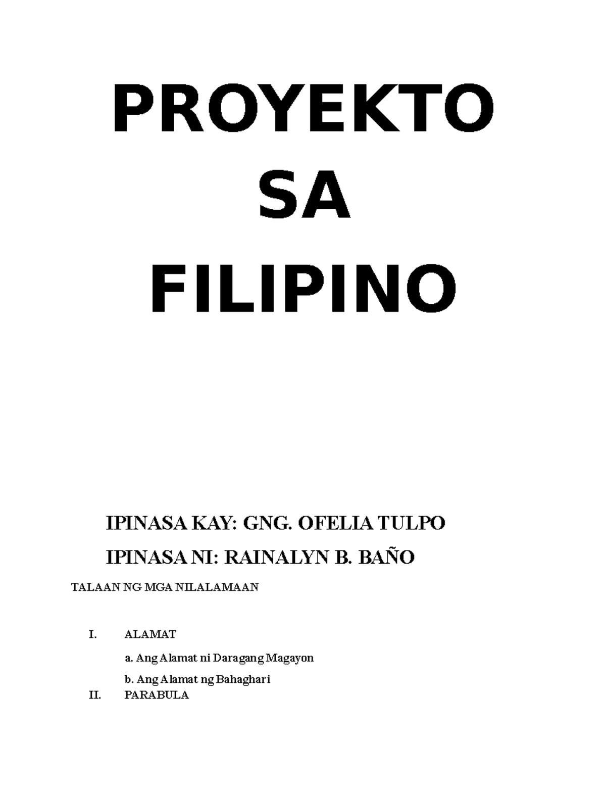 RAI FIL - JW21E12LE1;LW;KWWKW - PROYEKTO SA FILIPINO IPINASA KAY: GNG ...