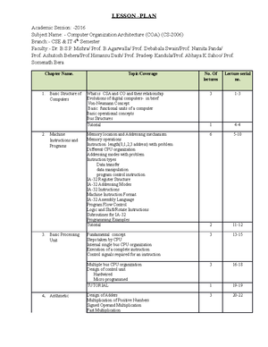 4. Performance OF A Computer - Lecture Summary 1. Processor clock 2. Basic performance equation ...