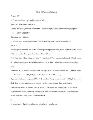 NURS317L Week 3 Workbook Activity - Week 3 Workbook Activities ...