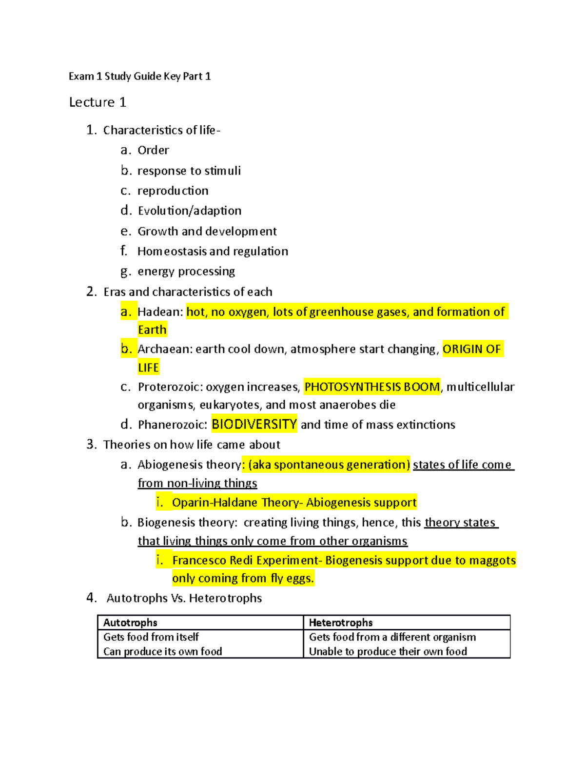 Exam 1 Study Guide - covers all the chapter in unit 1 - Exam 1 Study ...