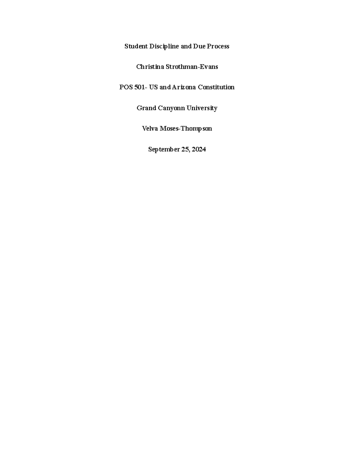 Due Process and suspensions - Student Discipline and Due Process ...