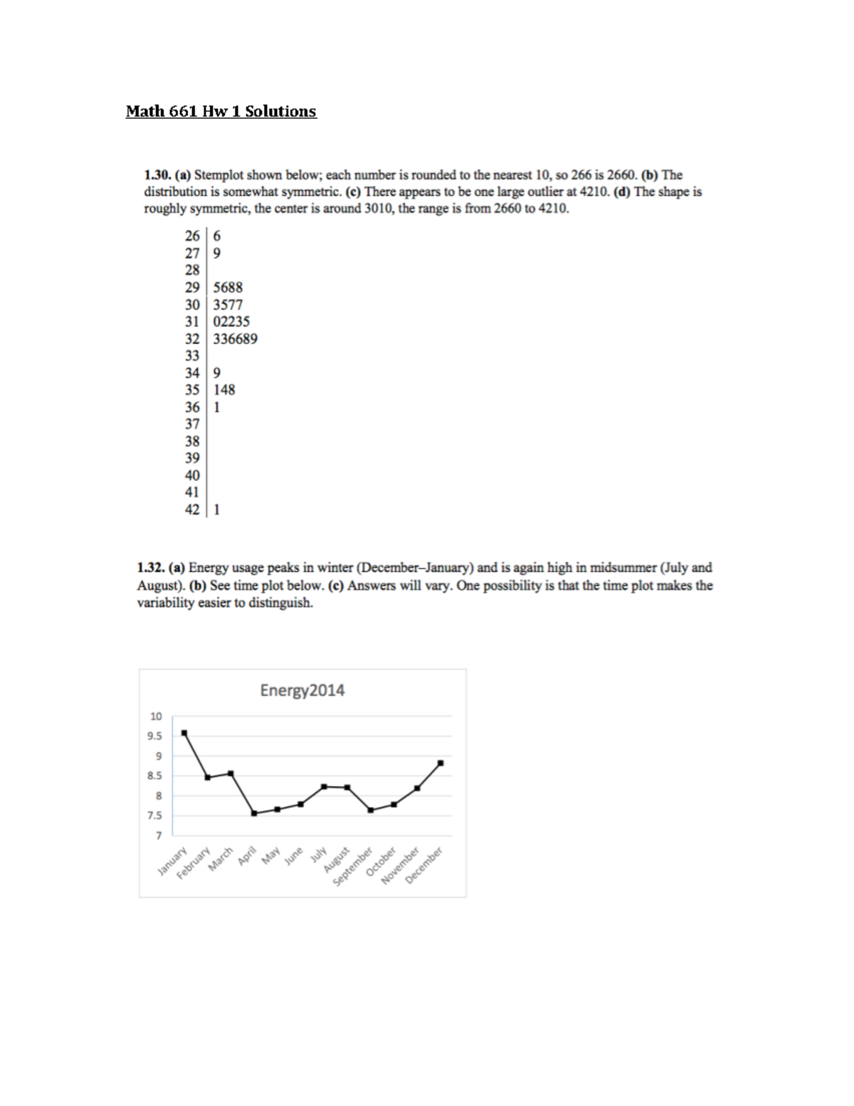 Homework 1 - Solutions - MATH 661 - Math 661 Hw 1 Solutions - Studocu