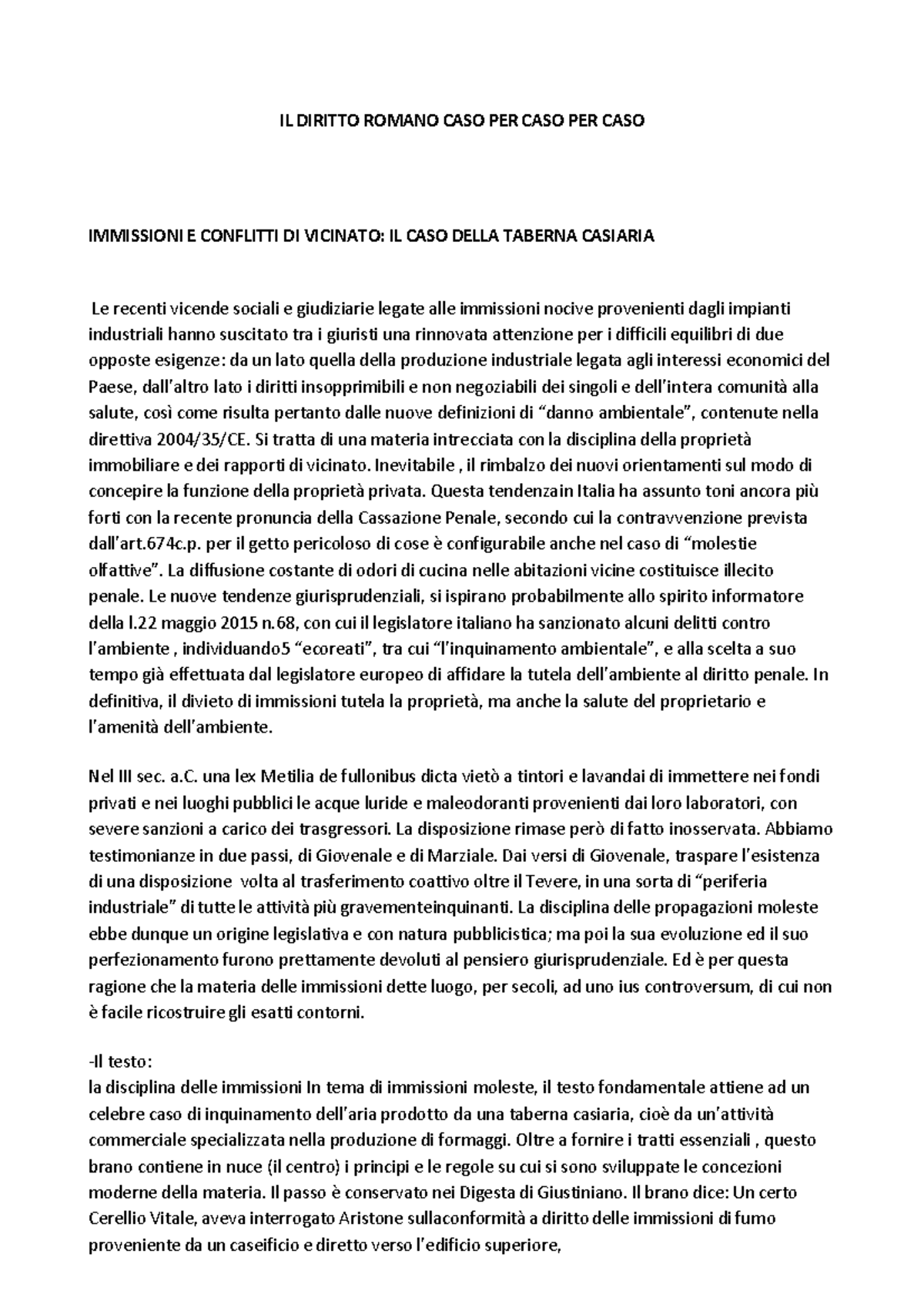 Diritto romano caso per caso parte speciale di Istituzioni di diritto ...