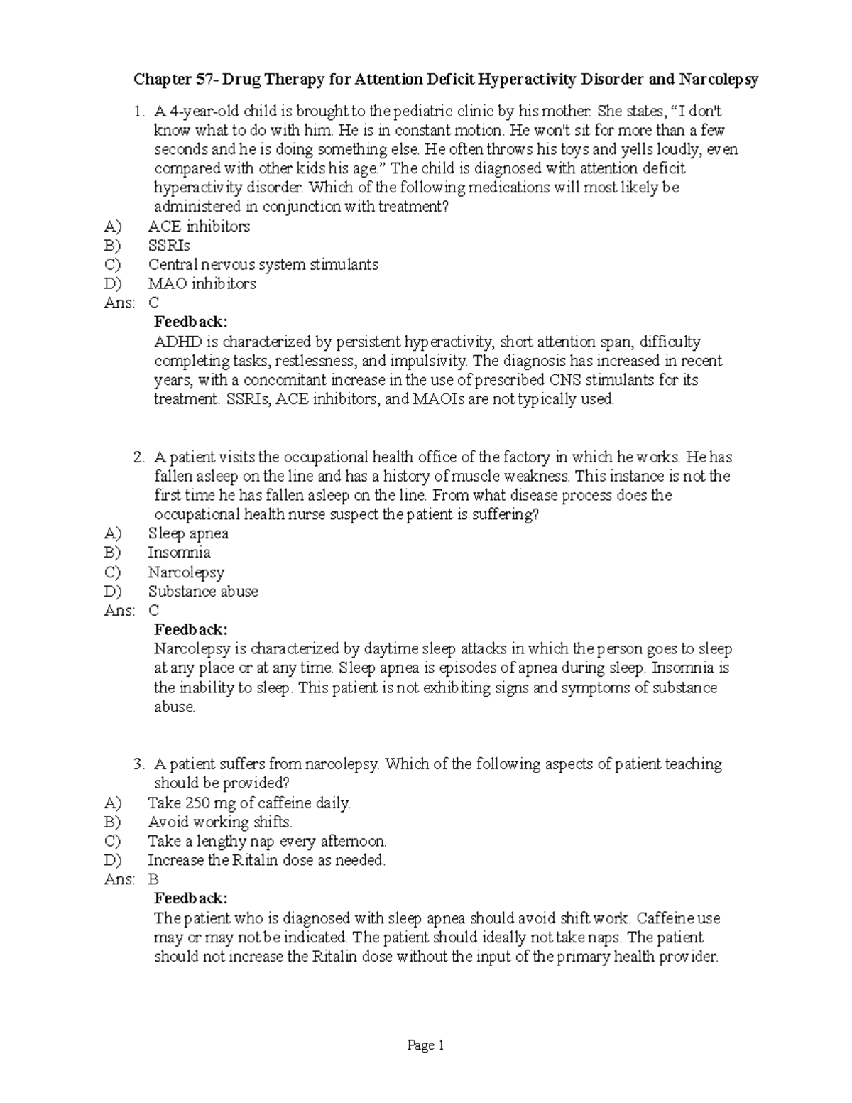 Chapter 57- Drug Therapy for Attention Deficit Hyperactivity Disorder ...