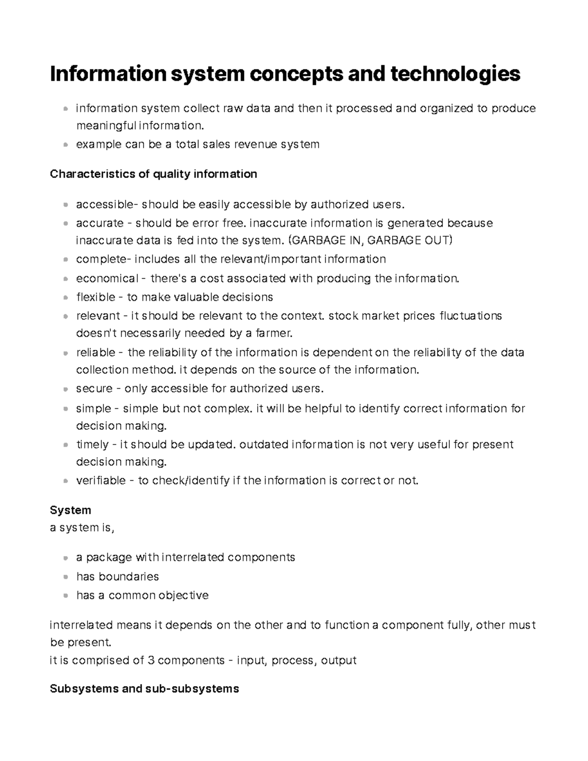 Information System Concepts And Technologies Information System Concepts And Technologies