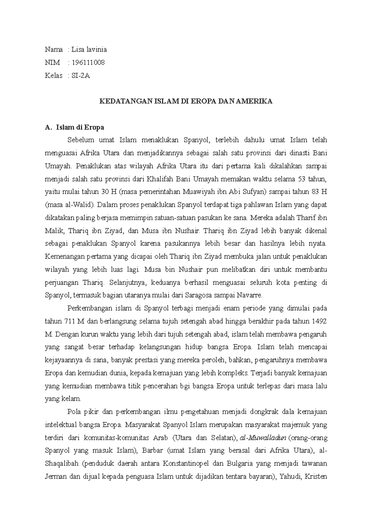 196111008%20-%20LISA%20 Lavinia%20-%20SPI%2012 - Nama : Lisa lavinia NIM : 196111008 Kelas : SI ...