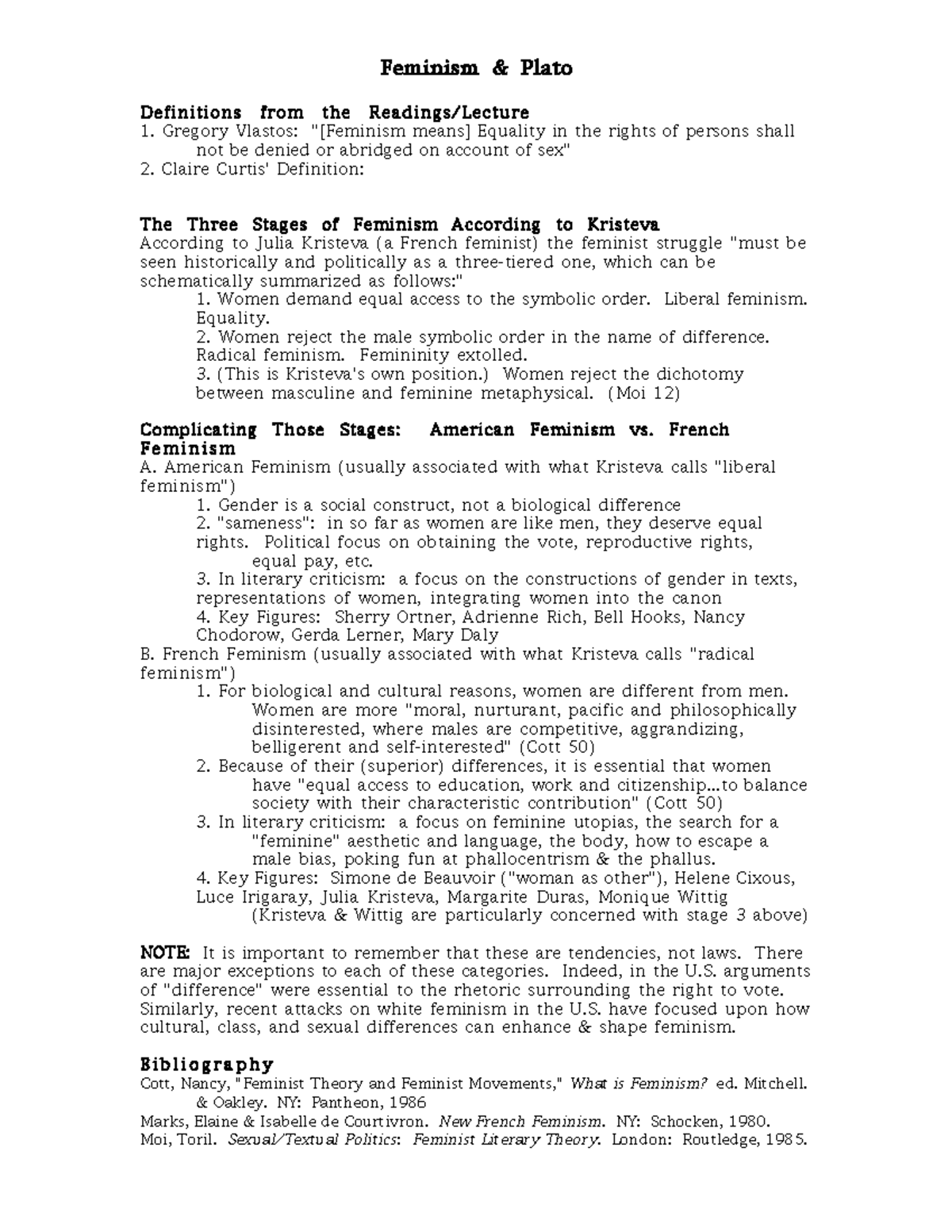 Plato Feminism - Assignment - Feminism & Plato Definitions from the ...