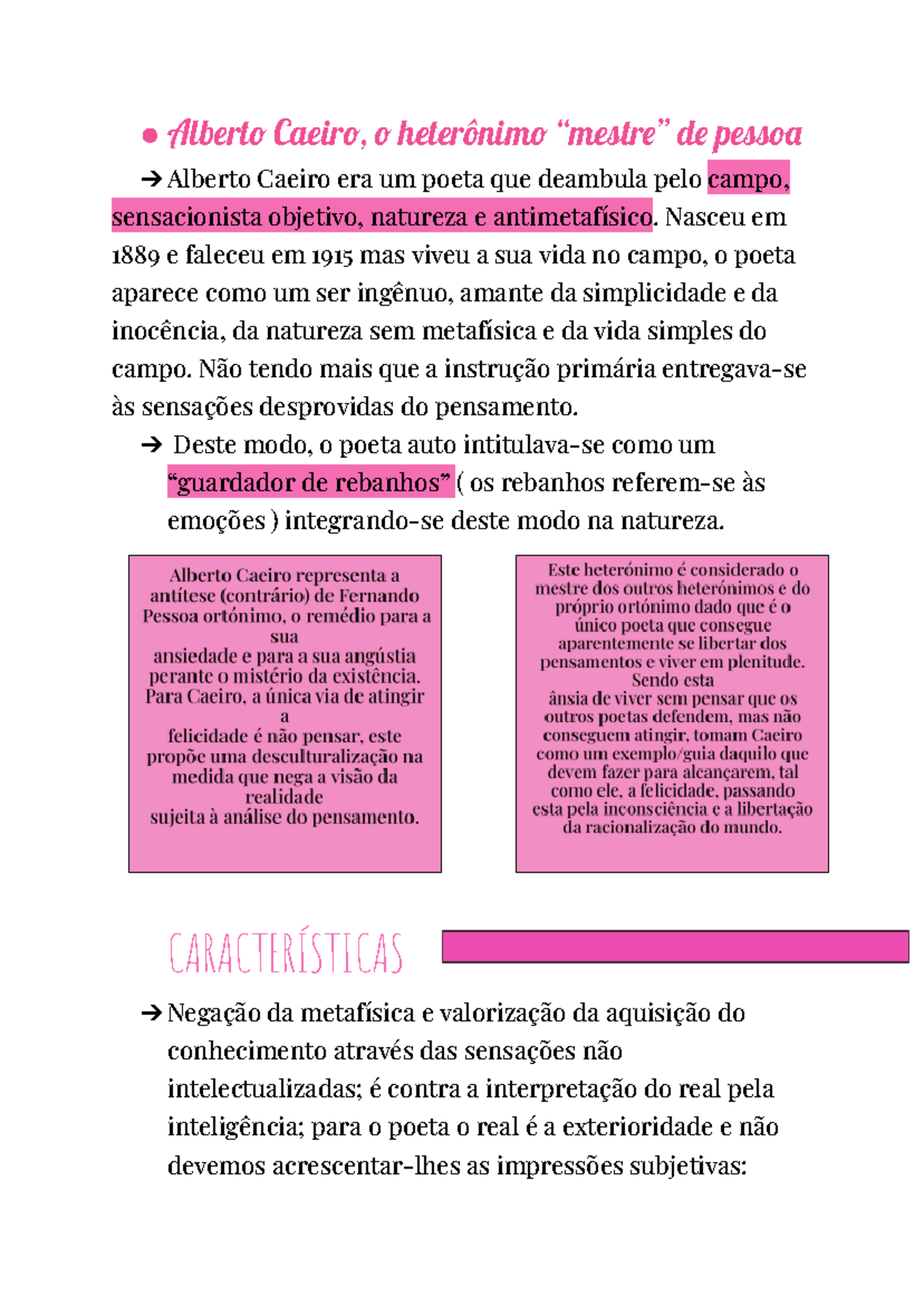 Alberto Caeiro, o heterônimo “mestre” de pessoa - Albert Caeir ...