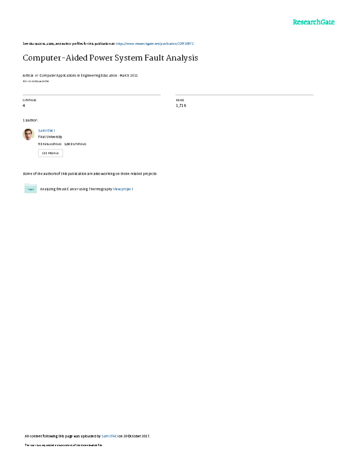 Computer-Aided Power System Fault Analysis - Fundamentals of Bridge ...