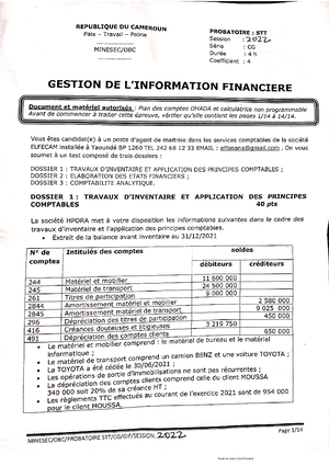 Epreuve bts 2021 - loii - Épreuve 5 - Studocu